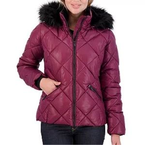 Sebby | Jackets & Coats | Sebby Collection Diamond Quilt Puffer Jacket ...